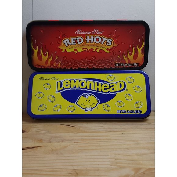 Other | Ferrara Pan Red Hots Lemonheads Candy Pencil Case Tin ...